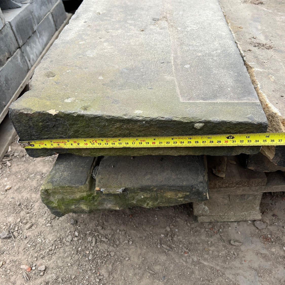 Reclaimed Yorkshire Stone Angled Wall Coping – Reclaimed Brick Company