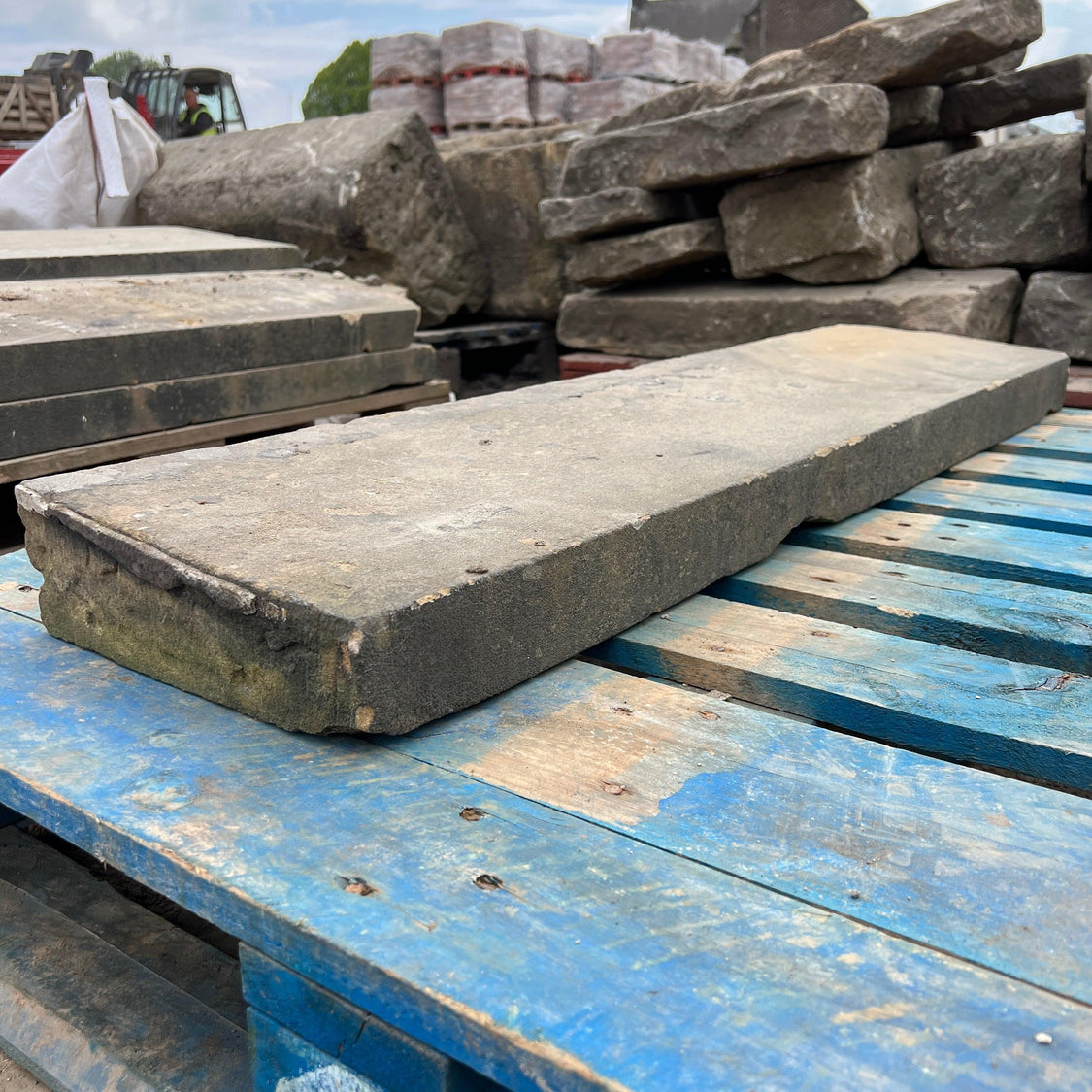 Reclaimed Yorkshire Stone Angled Wall Coping / Step – Reclaimed Brick ...