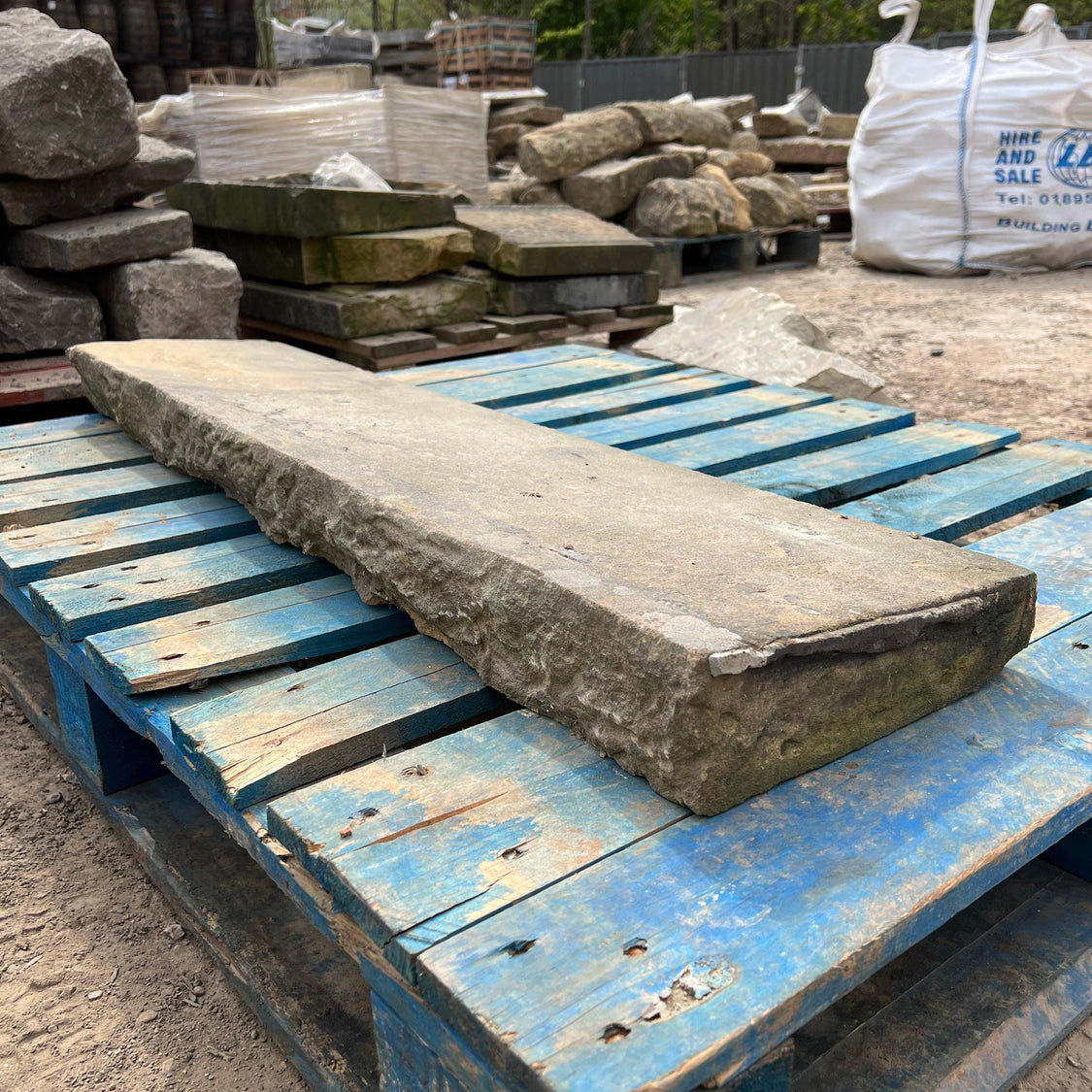 Reclaimed Yorkshire Stone Angled Wall Coping / Step – Reclaimed Brick ...