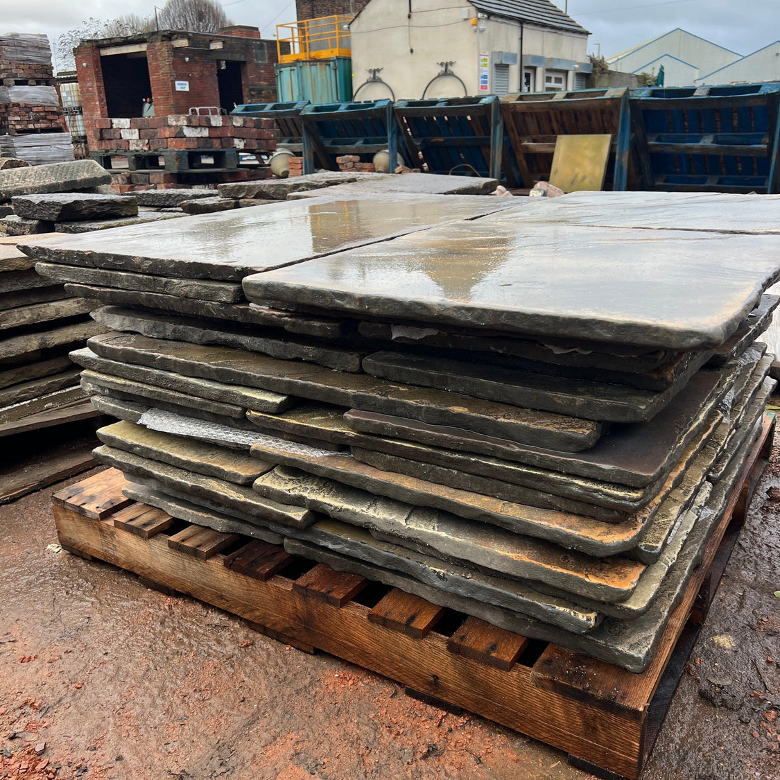 Reconstituted York Stone Paving Flag Stones – Reclaimed Brick Company