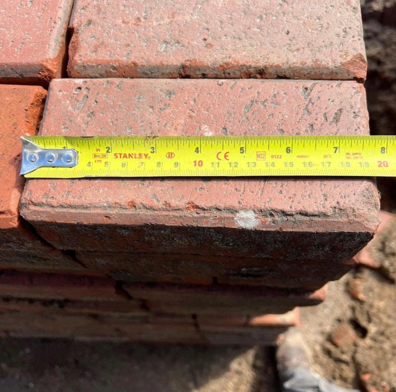 Used Red Clay Block Paving Pavers - 200mm x 100mm – Reclaimed Brick Company
